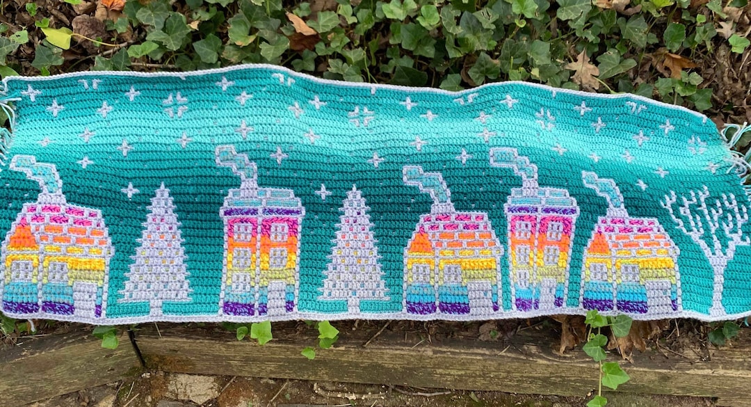 Winter Houses Overlay Mosaic Crochet Pattern - Etsy