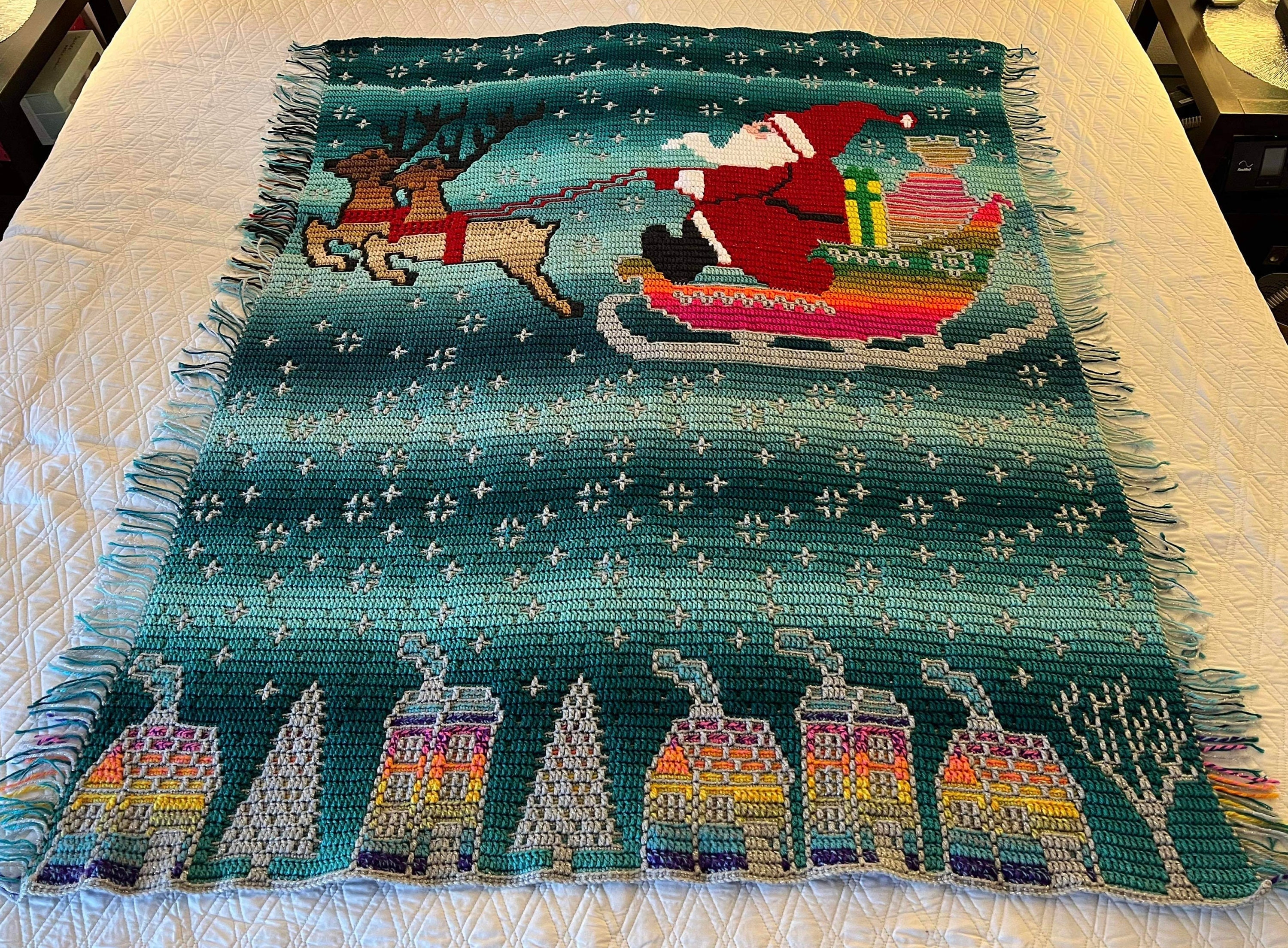 Santa's Visit Overlay Mosaic Crochet Pattern - Etsy