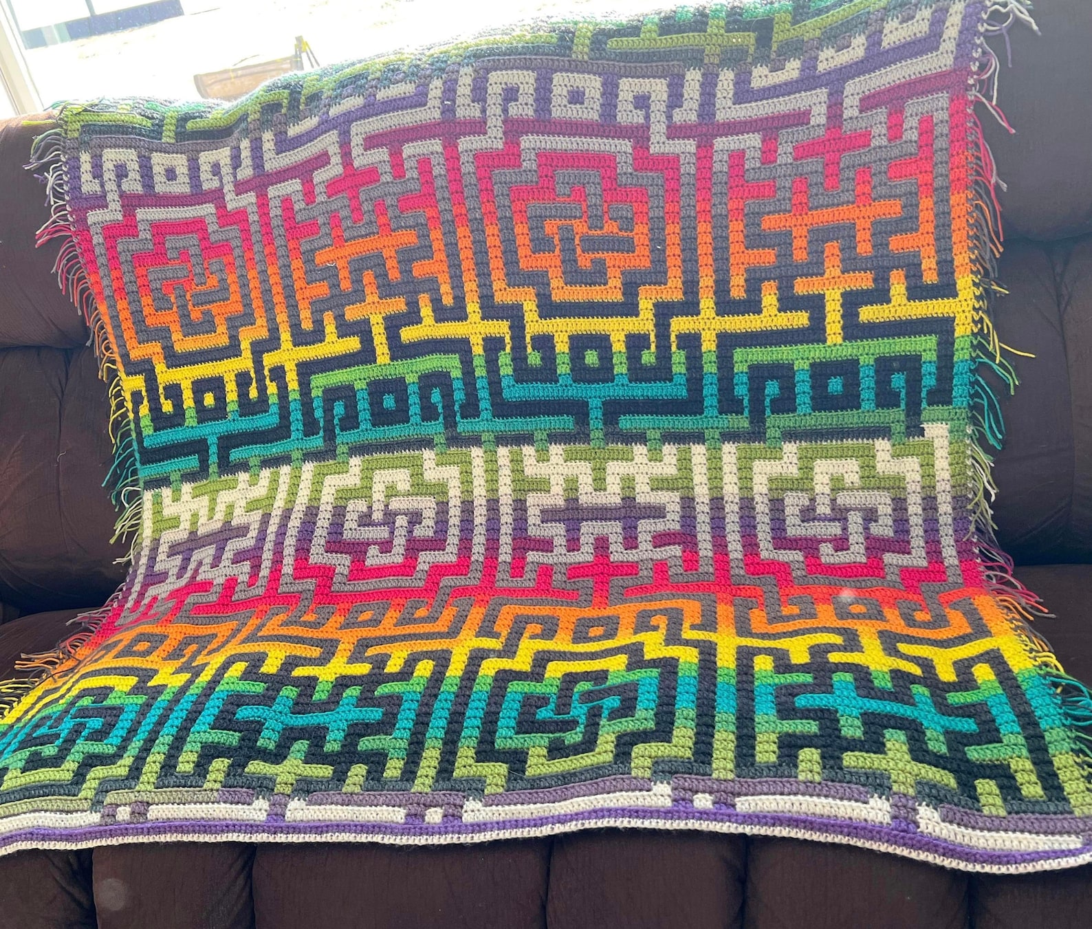 Celtic Labyrinth Overlay Mosaic Crochet Pattern - Etsy