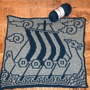 Viking Voyage Overlay Mosaic Crochet Pattern - Etsy