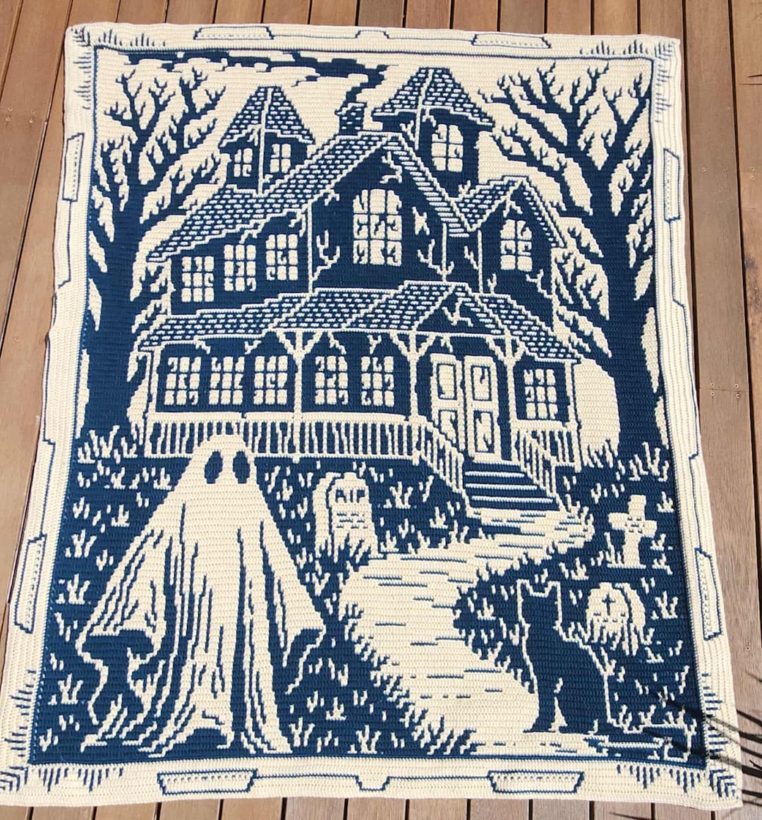 Phantom Manor Overlay Mosaic Crochet Blanket Pattern - Etsy