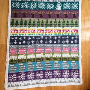 Snow Days Overlay Mosaic Pattern for Table Runners, Blankets, Pillows ...