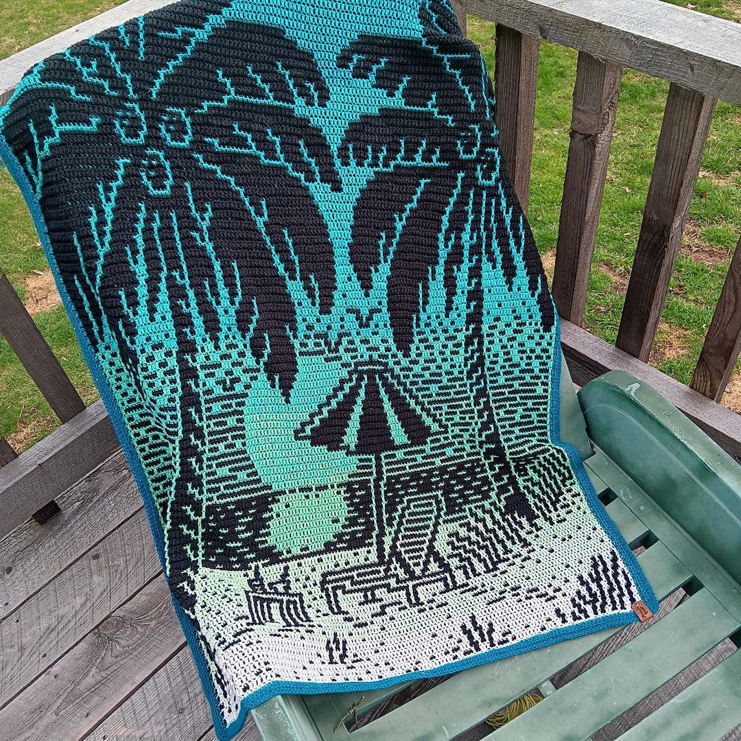 Tropical Treat Overlay Mosaic Crochet Throw Blanket Pattern - Etsy