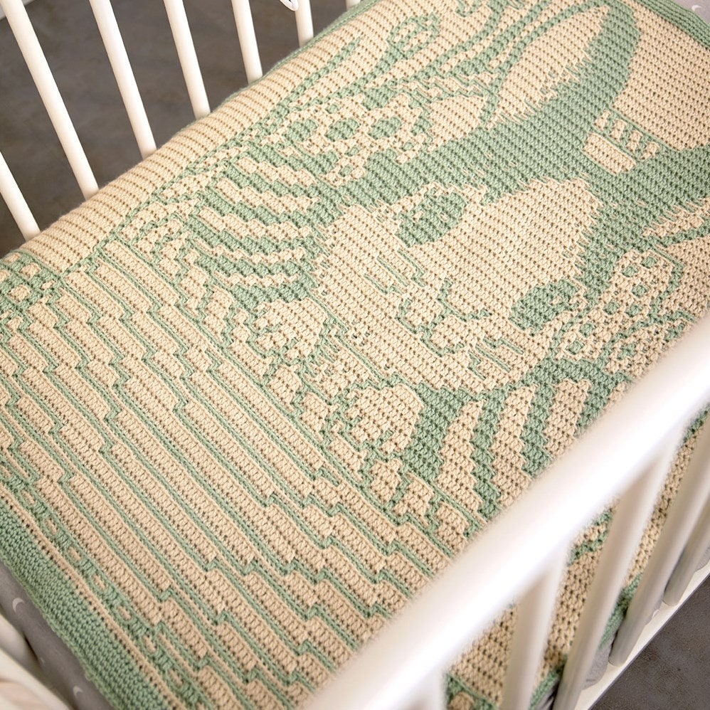 Bunny Surprise Overlay Mosaic Crochet Baby/toddler Blanket Pattern - Etsy