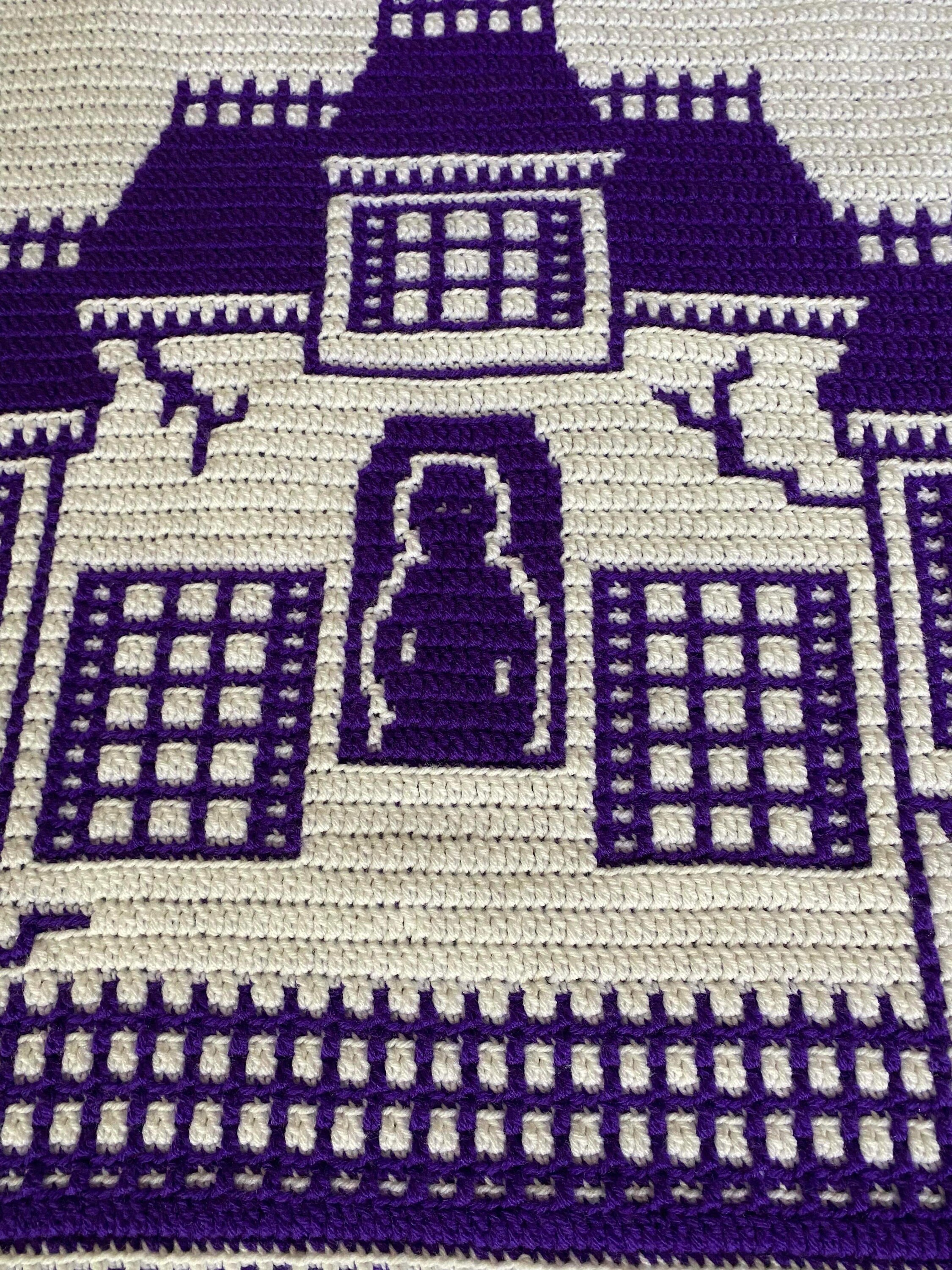 Haunted Hilltop Horror House Overlay Mosaic Crochet Pattern - Etsy
