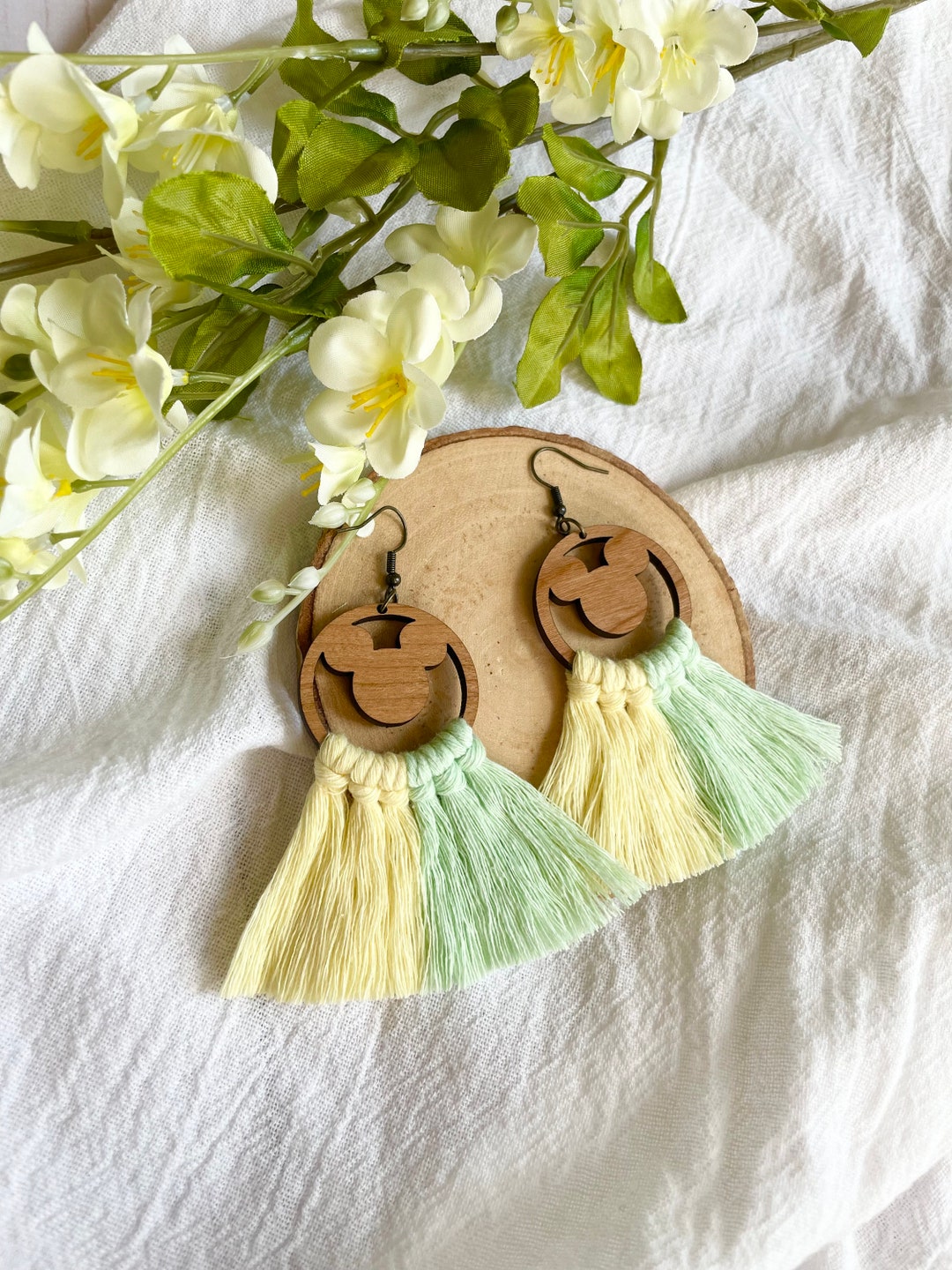 Princess Tiana Earrings for Disney Fans Macrame Earrings Boho Disney ...