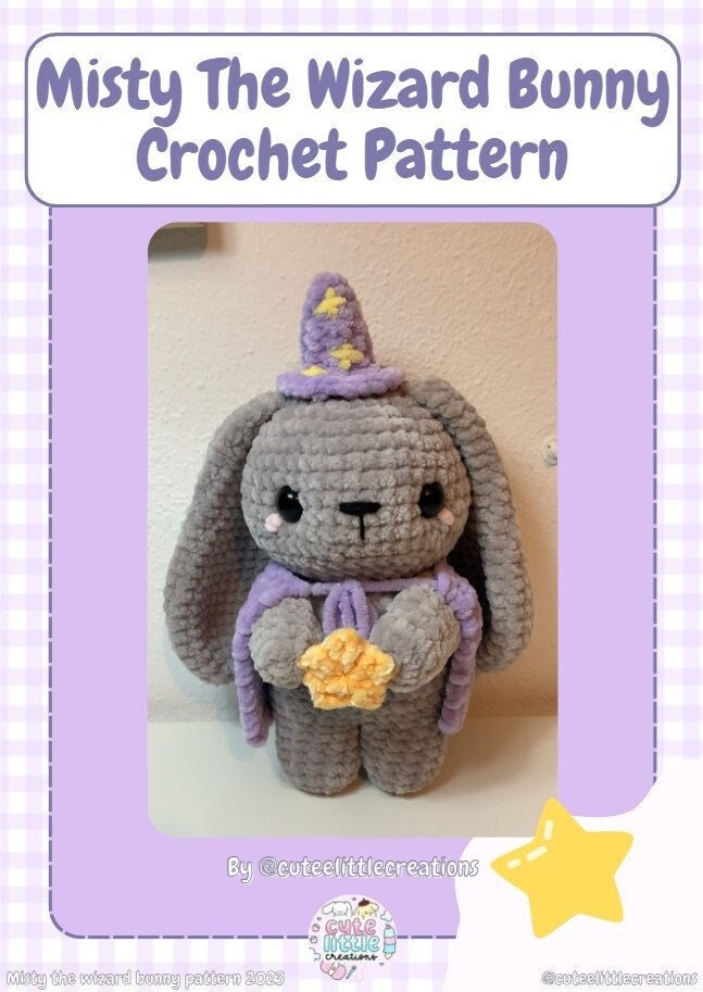 Misty the Wizard Bunny PDF Crochet Pattern - Etsy