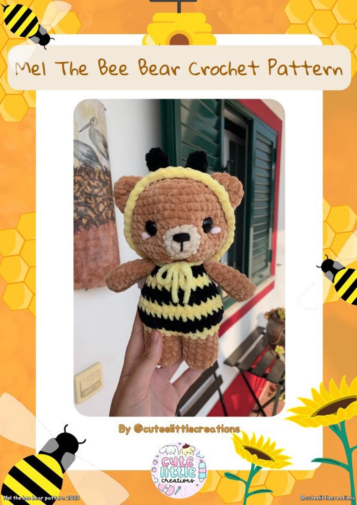 Mel the Bee Bear PDF Crochet Pattern - Etsy