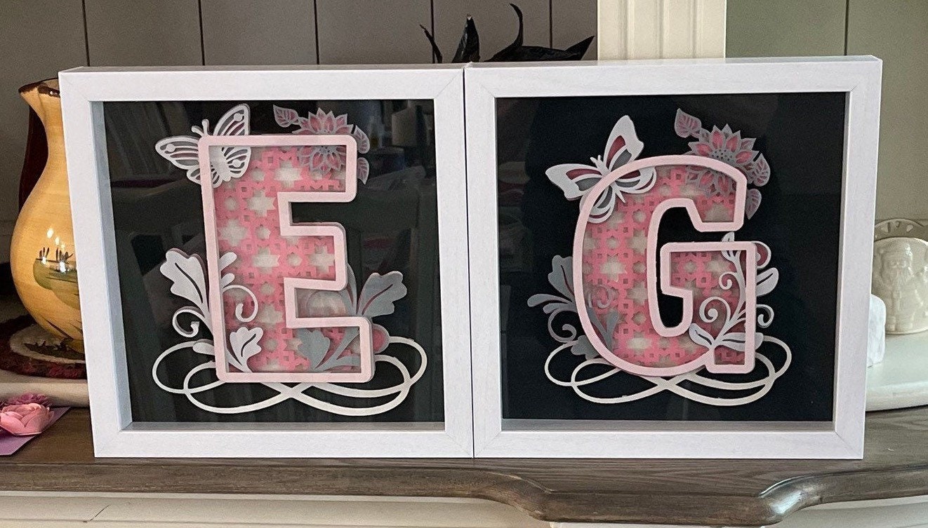 Personalized 3D Mandala Letter Shadow Box - Etsy