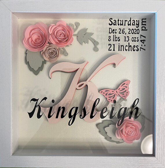 Personalized 3D Mandala Letter Shadow Box | Etsy