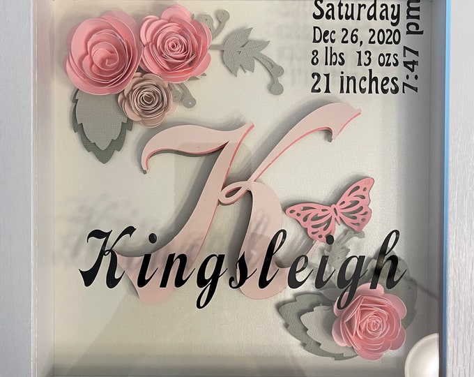 Personalized 3D Mandala Letter Shadow Box - Etsy