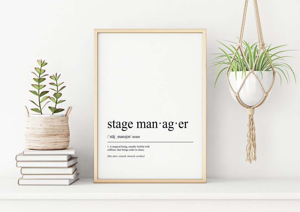 STAGE MANAGER Job Description Print, Funny Printable Wall Art, Home ...