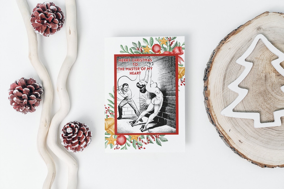 BDSM Christmas Card for Master, Custom Message Card, DDLG Slave - Etsy