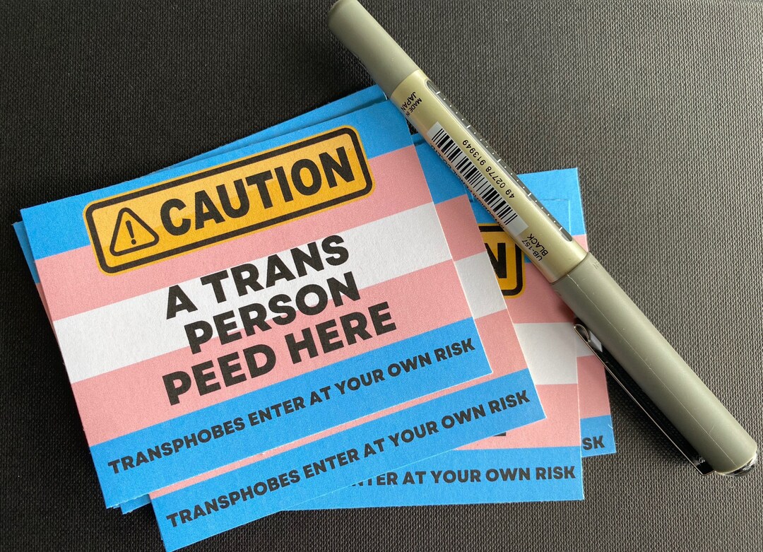 Trans Person Peed Here Stickers, Transgender Bathroom Use Awareness - Etsy