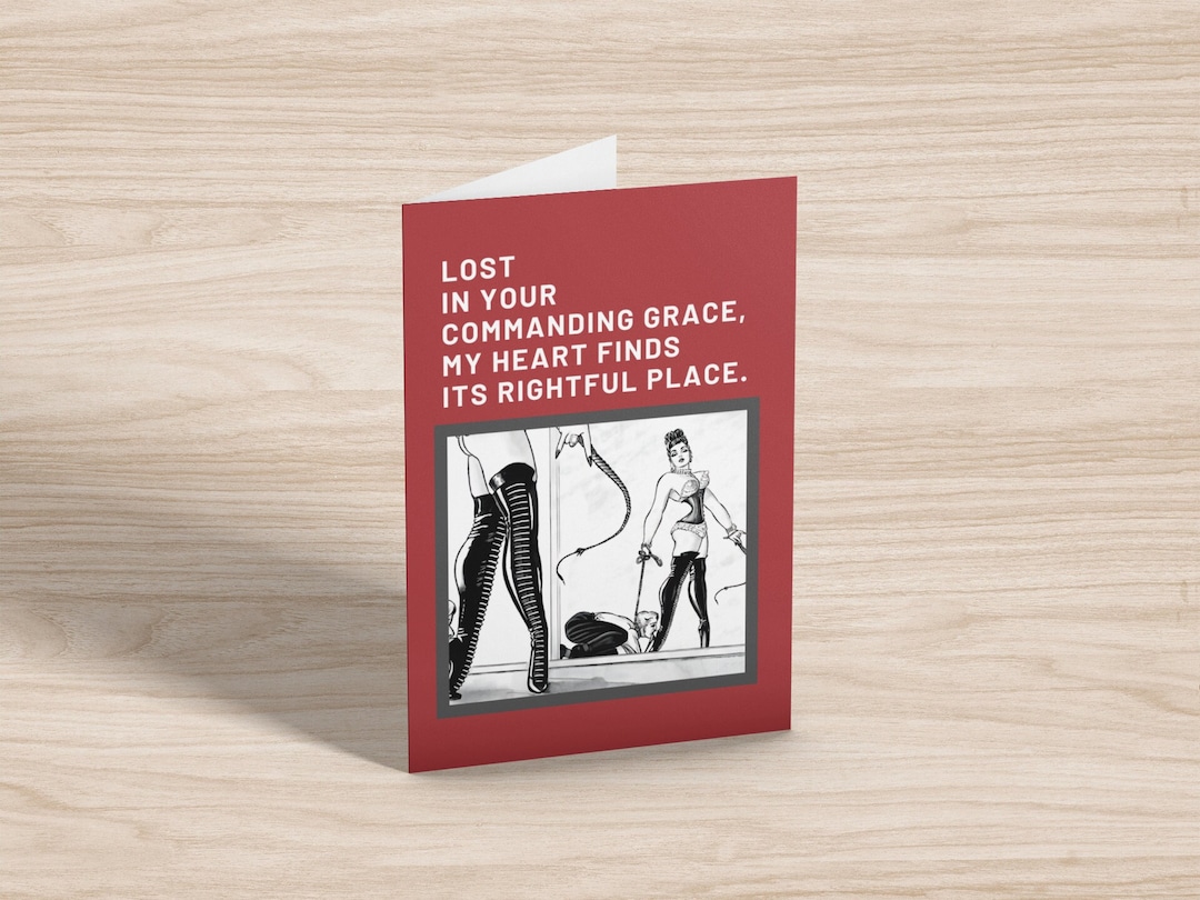 Femdom Love Card, BDSM Greeting Card for Mistress or Submissive Man or ...