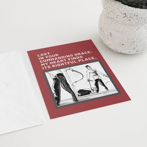 BDSM Greeting Card, Kinky Love Card for Mistress or Slave - Etsy