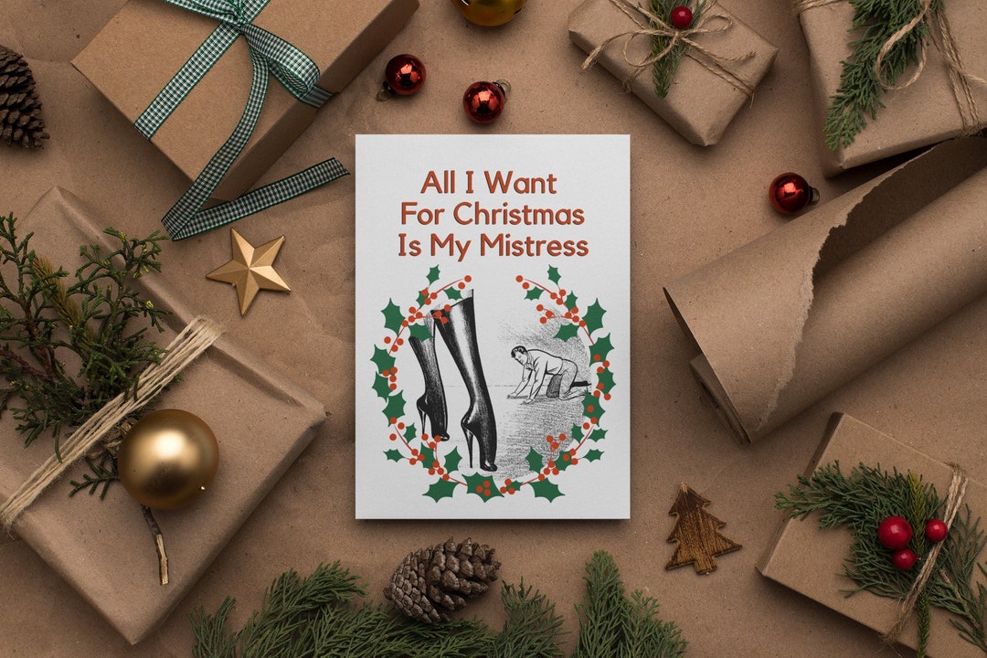 Femdom Christmas Card for Mistress Slave Card, Custom Message Card ...