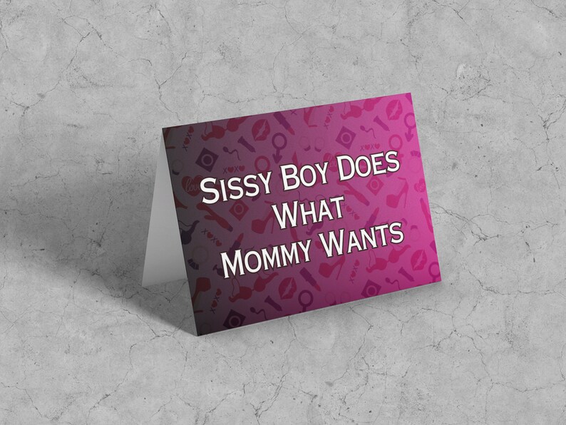 Femdom Sissy Maid Card For Mommy Domme And Sissy Boi Cross Etsy
