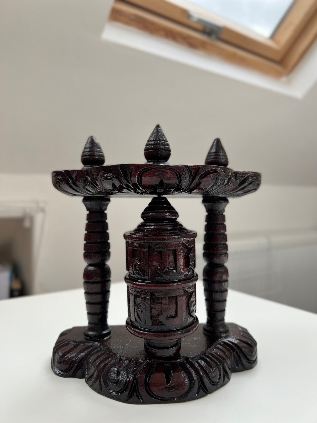 Wooden Prayer Wheel- Double Scripted. HANDMADE IN NEPAL - Etsy