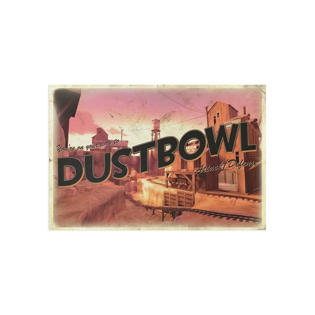 Team Fortress 2 Dustbowl Vintage Postcard - Etsy