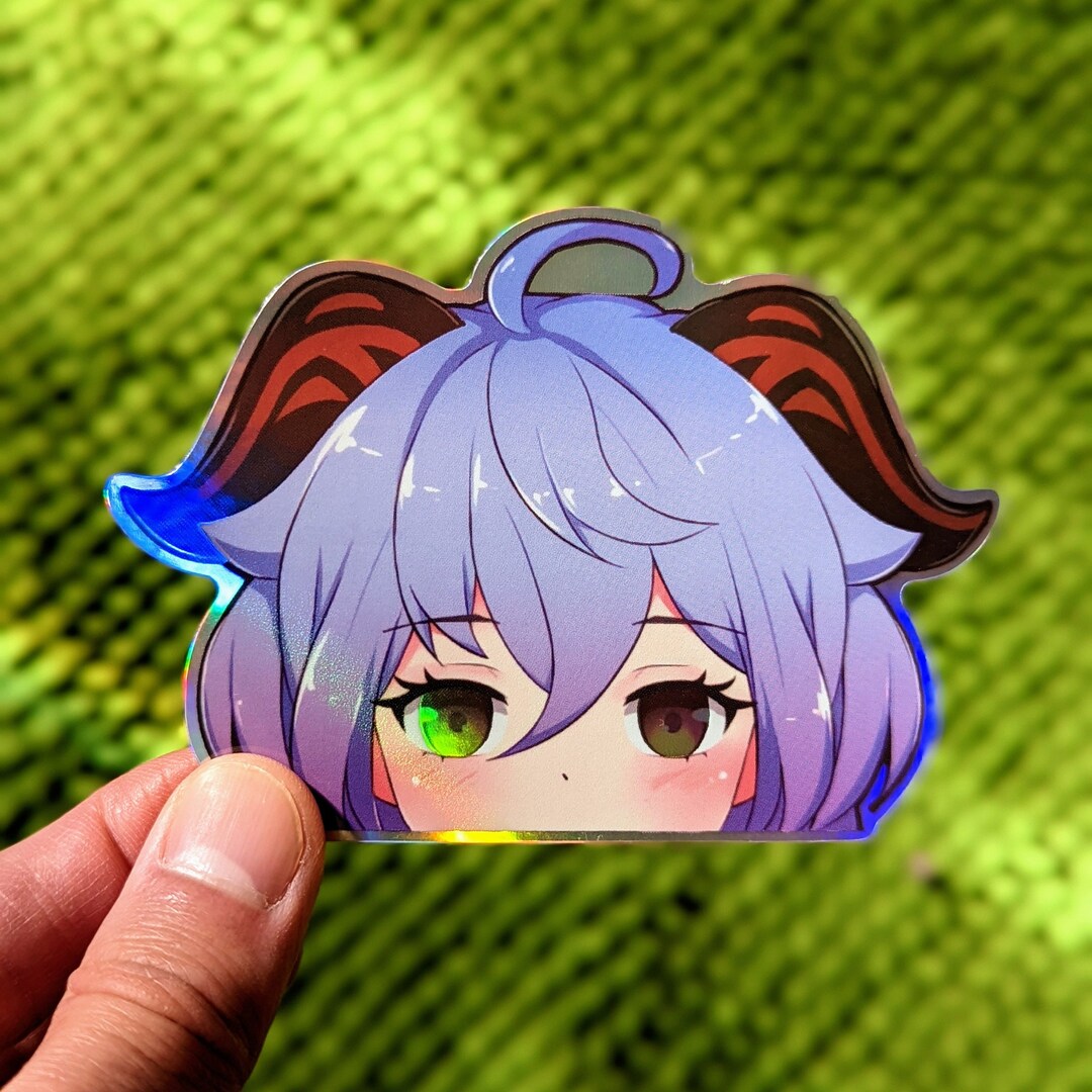 Holographic Genshin Ganyu Sticker | Vinyl Car Decal | Laptop Peekers - Etsy