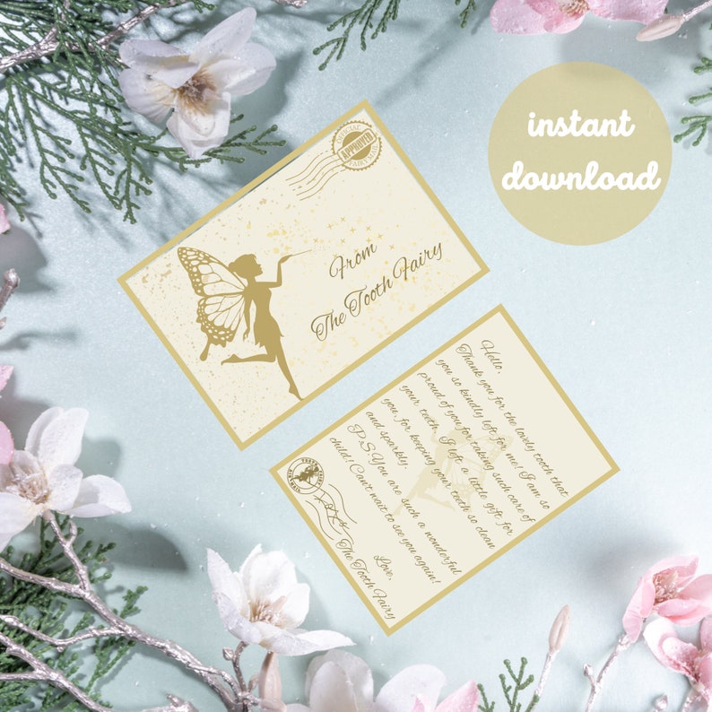 Tooth Fairy Letter and Envelope Printable, Mini Lost Tooth Letter ...