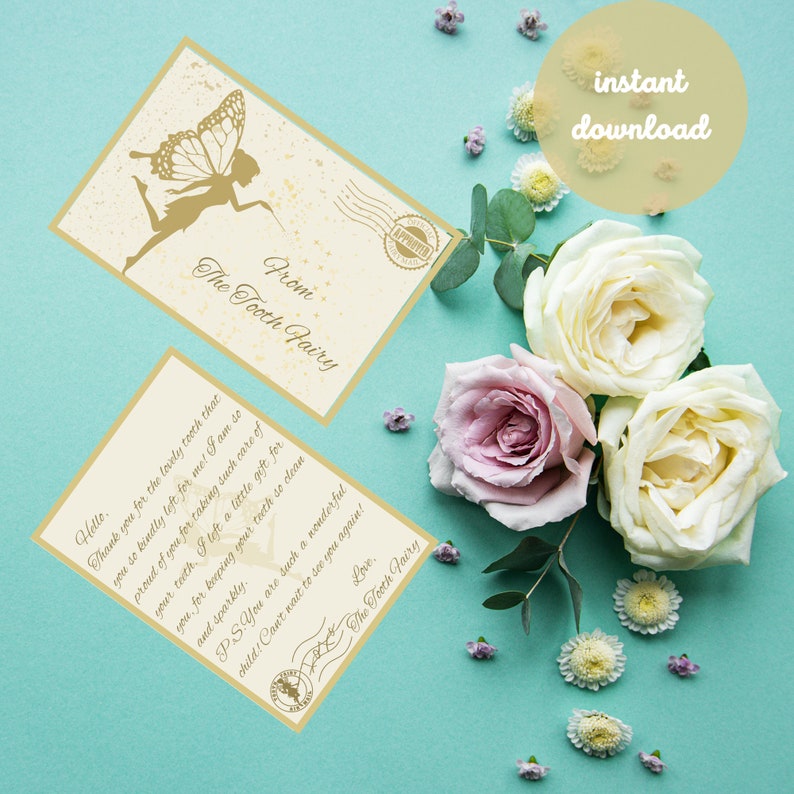 Tooth Fairy Letter and Envelope Printable, Mini Lost Tooth Letter ...