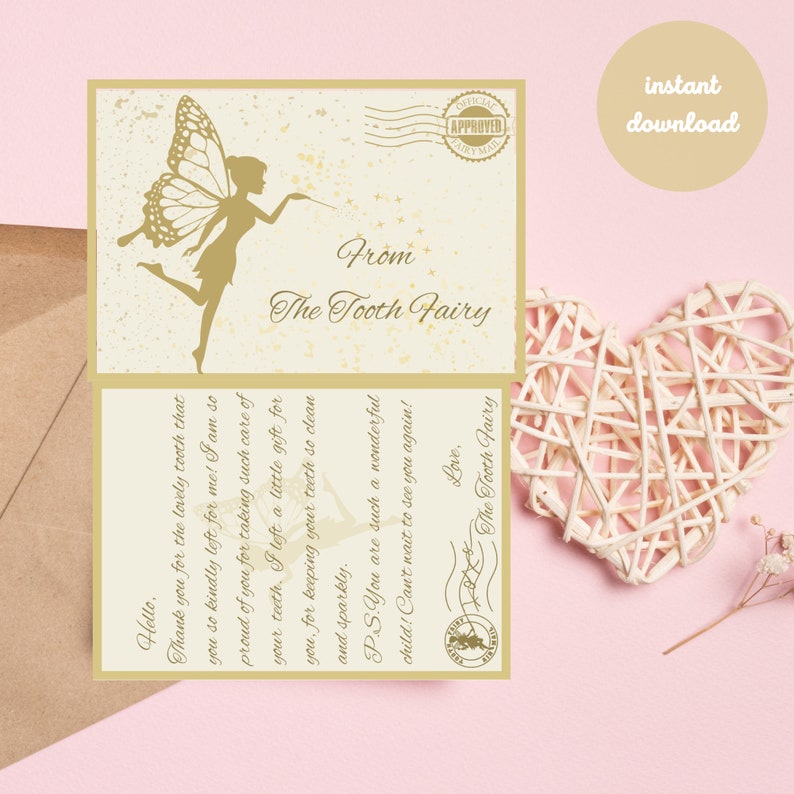 Tooth Fairy Letter and Envelope Printable Mini Lost Tooth - Etsy