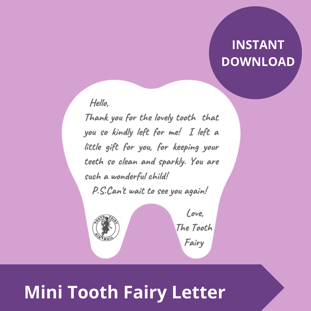 Tooth Fairy Letter Tooth Fairy Magic Fairy Kit Tooth Baby Tooth Fairy ...
