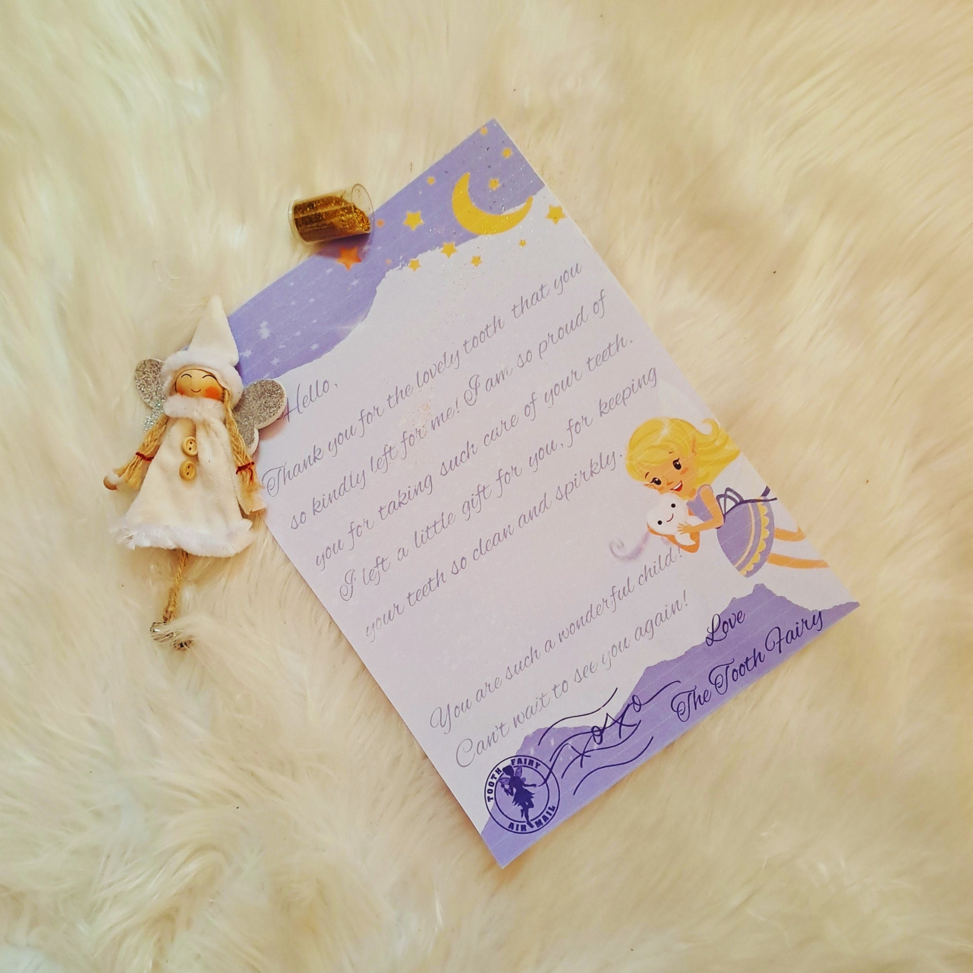 Tooth Fairy Letter Printable, Lost Tooth Purple Certificate, Tooth ...