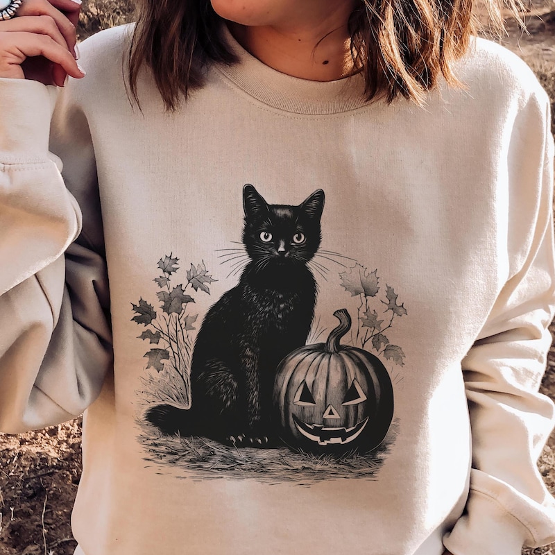 Cat Sweatshirt - Etsy
