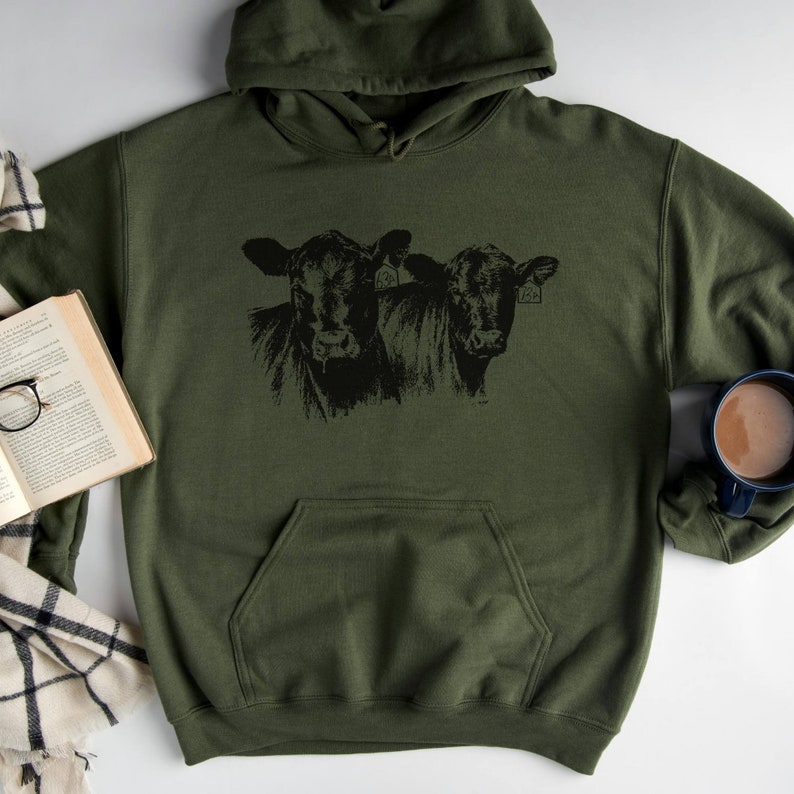 Cow Hoodie Vintage Western Wear Cow Sweatshirt Western Hoodie - Etsy