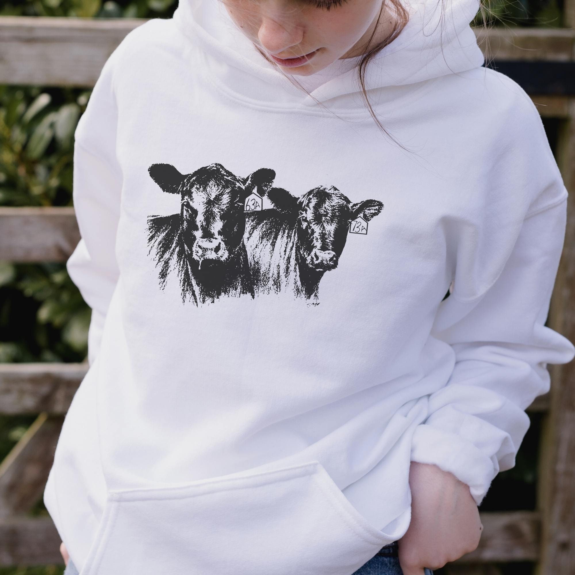 Cow Hoodie Vintage Western Wear Cow Sweatshirt Western Hoodie Cow Gifts ...