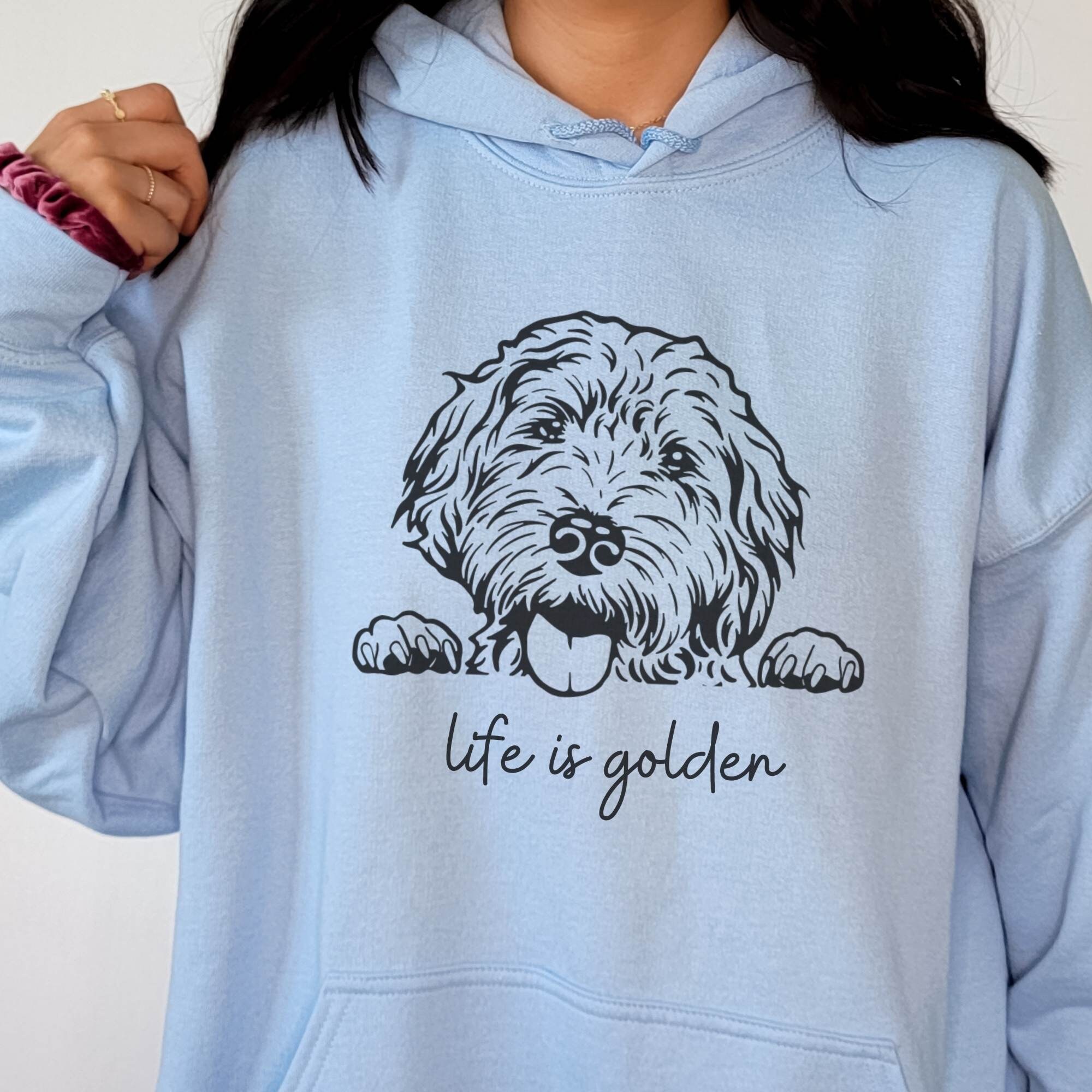 Golden Doodle, Dog Hoodie, Goldendoodle Sweatshirt, Life is Golden ...