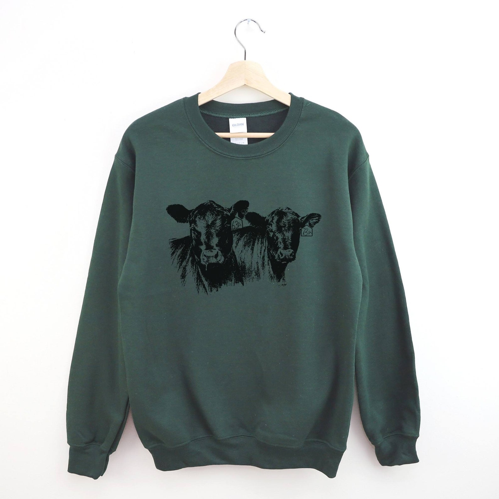 Cow Sweatshirt Cow Sweater Animal Sweatshirt Cows Western - Etsy