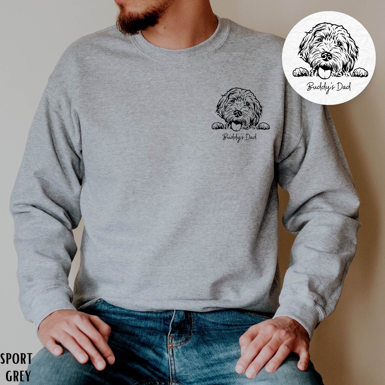 Goldendoodle Custom Sweatshirt, Dog Mom Gift, Personalized Dog ...