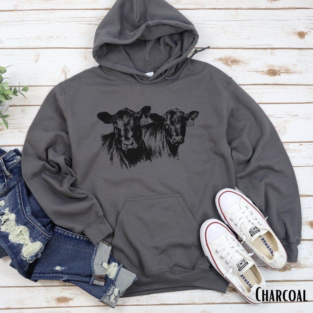 Cow Hoodie Vintage Western Wear Cow Sweatshirt Western Hoodie Cow Gifts ...