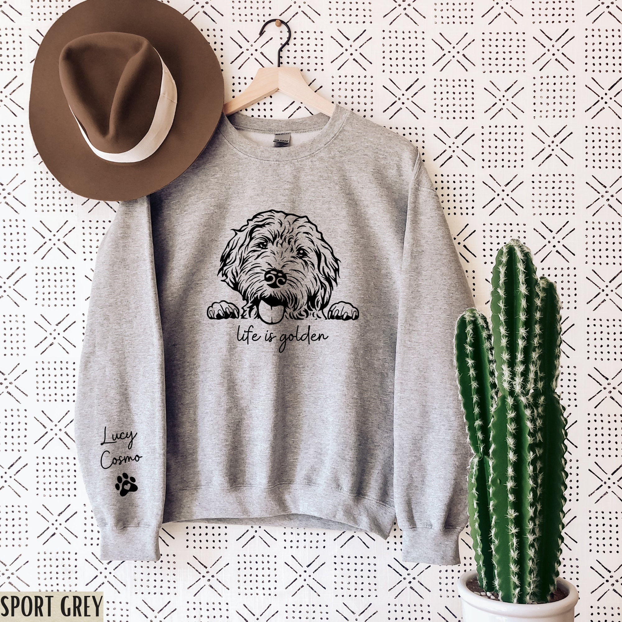 Personalized Goldendoodle Sweatshirt, Custom Golden Doodle Gifts ...
