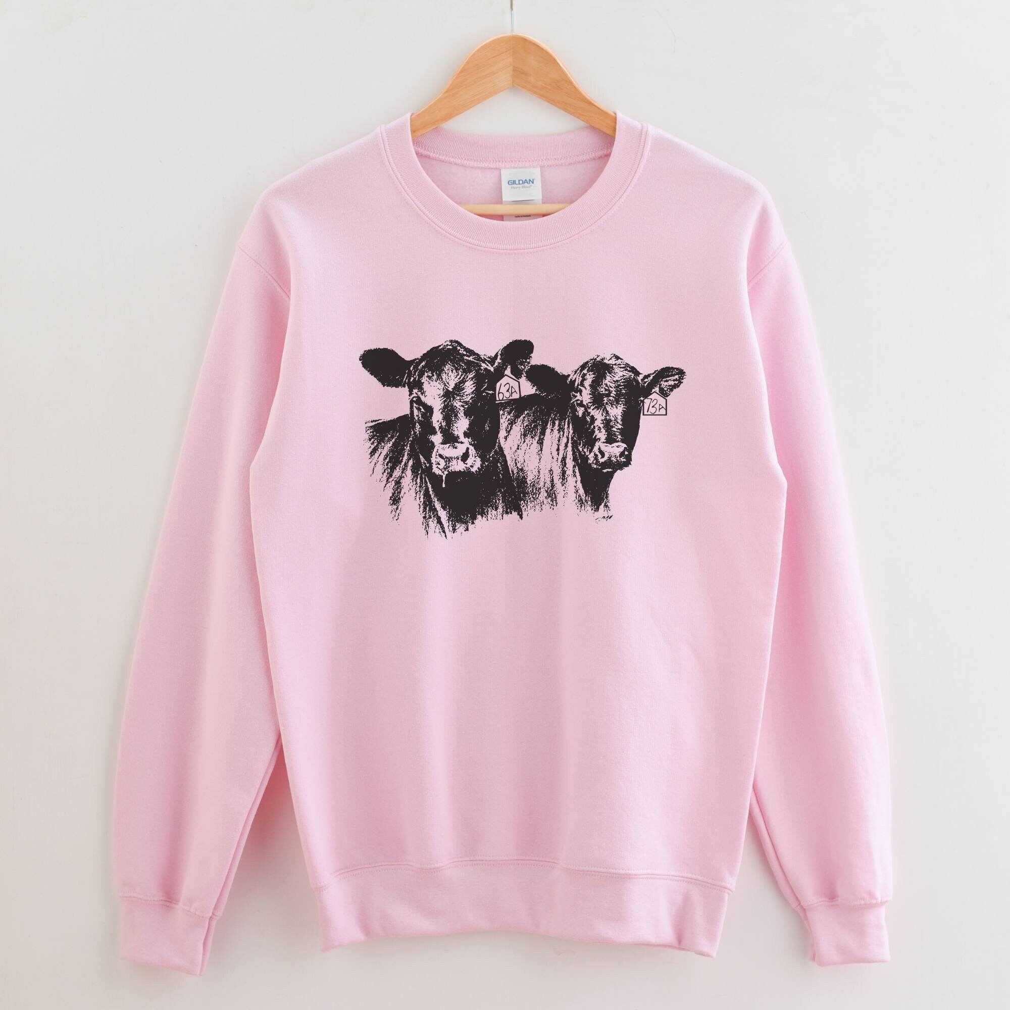 Cow Sweatshirt Cow Sweater Animal Sweatshirt Cows Western - Etsy