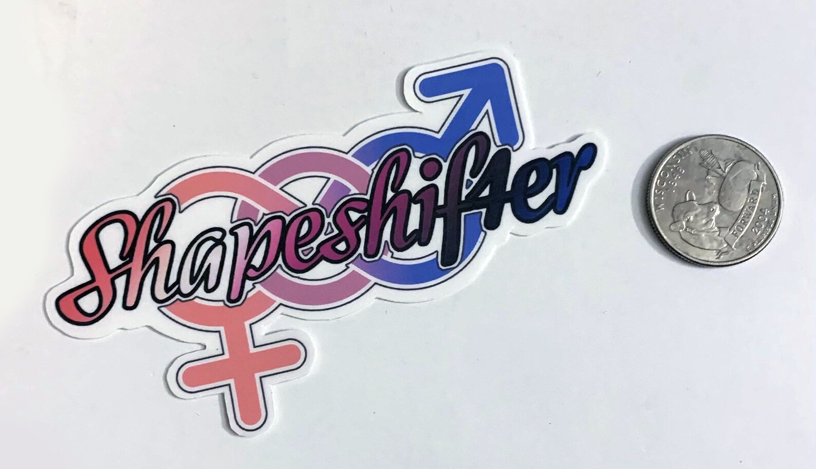 Shapeshifter Gender Fluid Pride Sticker | Etsy