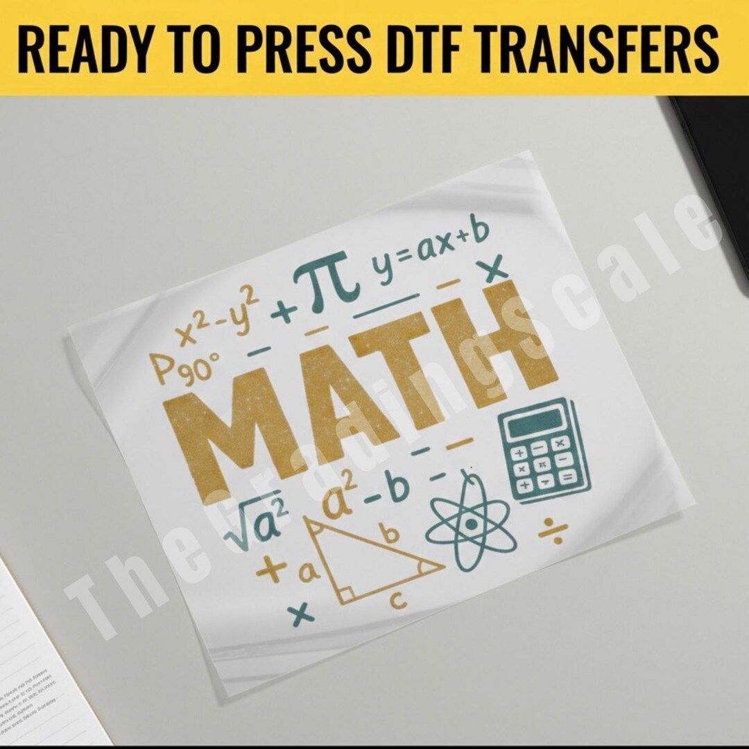 Math Formulas DTF Transfer | Ready to Press Teacher Gift - Etsy