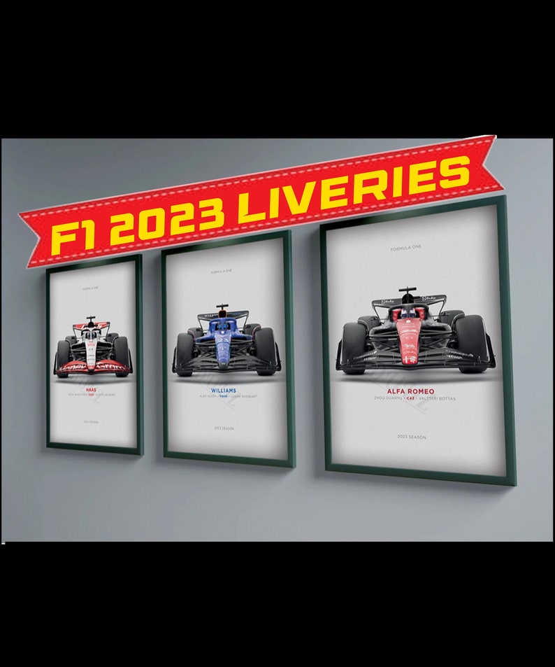 F1 2023 Car Livery Poster Formula 1 Poster F1 Poster F1 Wall Decor F1 ...