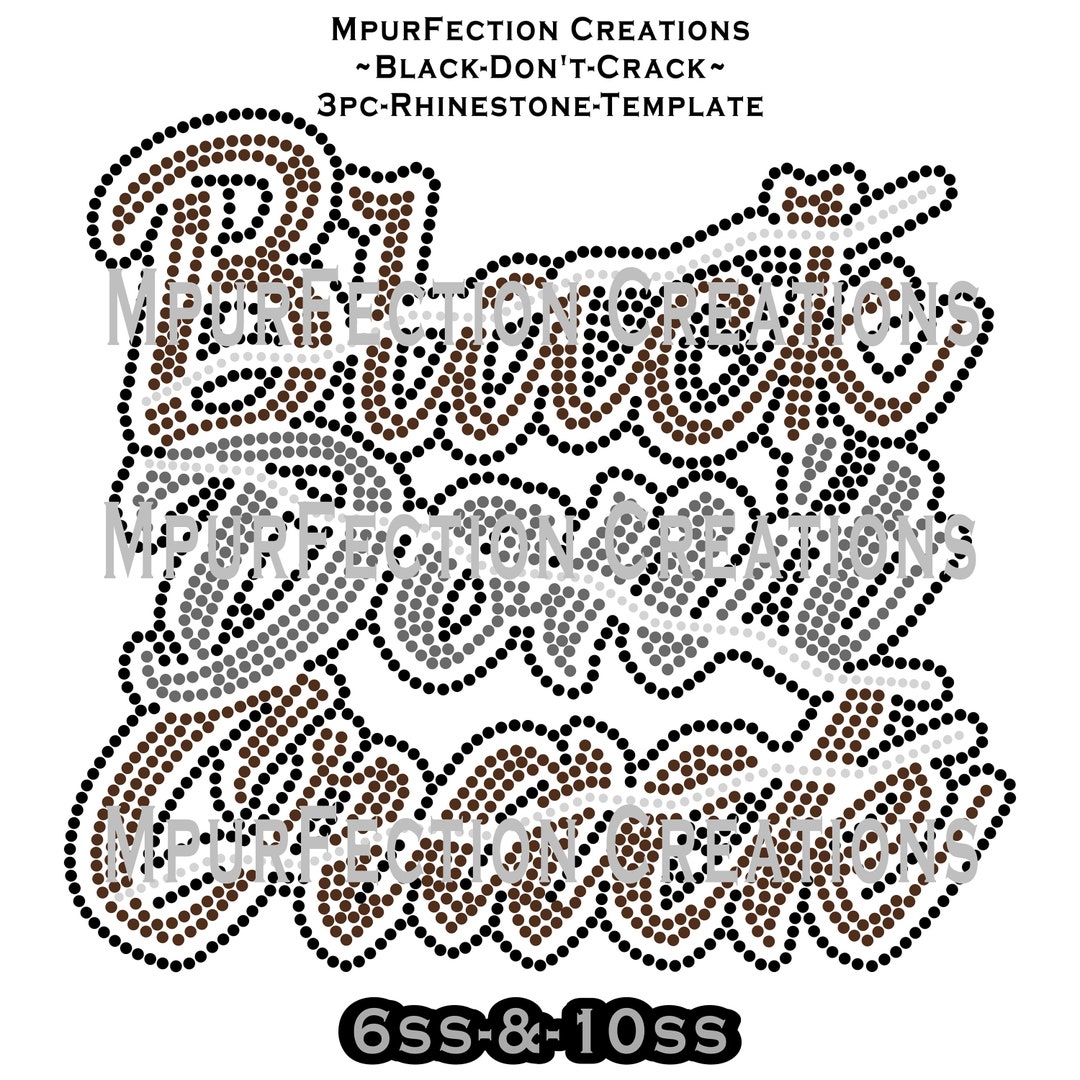 10ss-rhinestone Template SVG Black Don't Crack 3cracks jpeg-png ...
