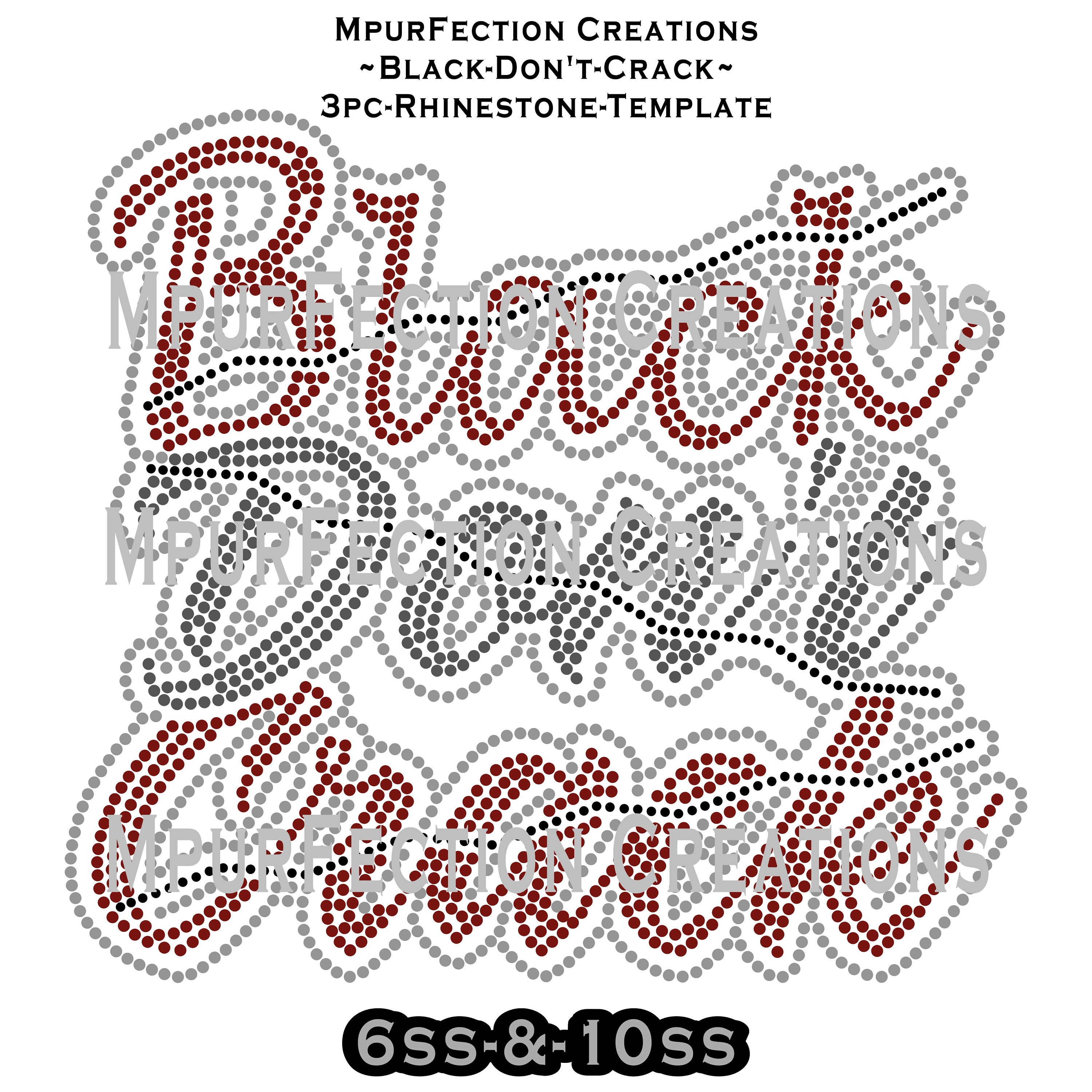 10ss-rhinestone Template SVG Black Don't Crack 3cracks jpeg-png ...