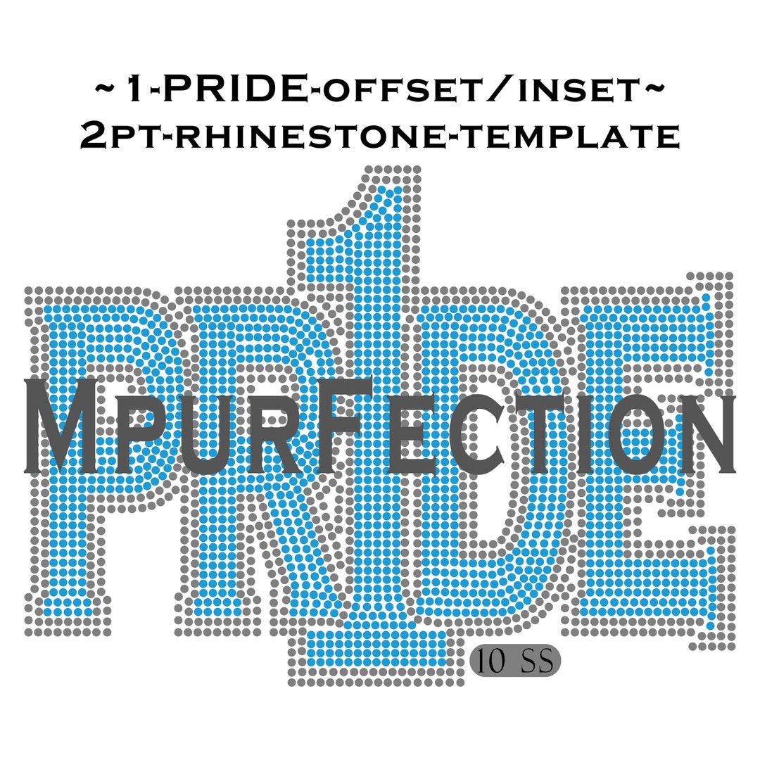 2pc-rhinestone-template1-pride Cricut Silhouette - Etsy