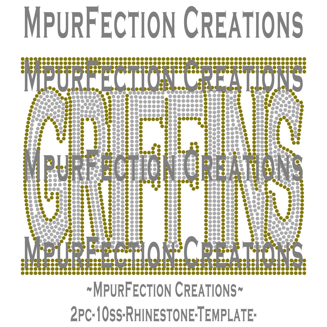 10ss GRIFFINS rhinestone Template Svg Jpeg-png Cricut Silhouette - Etsy