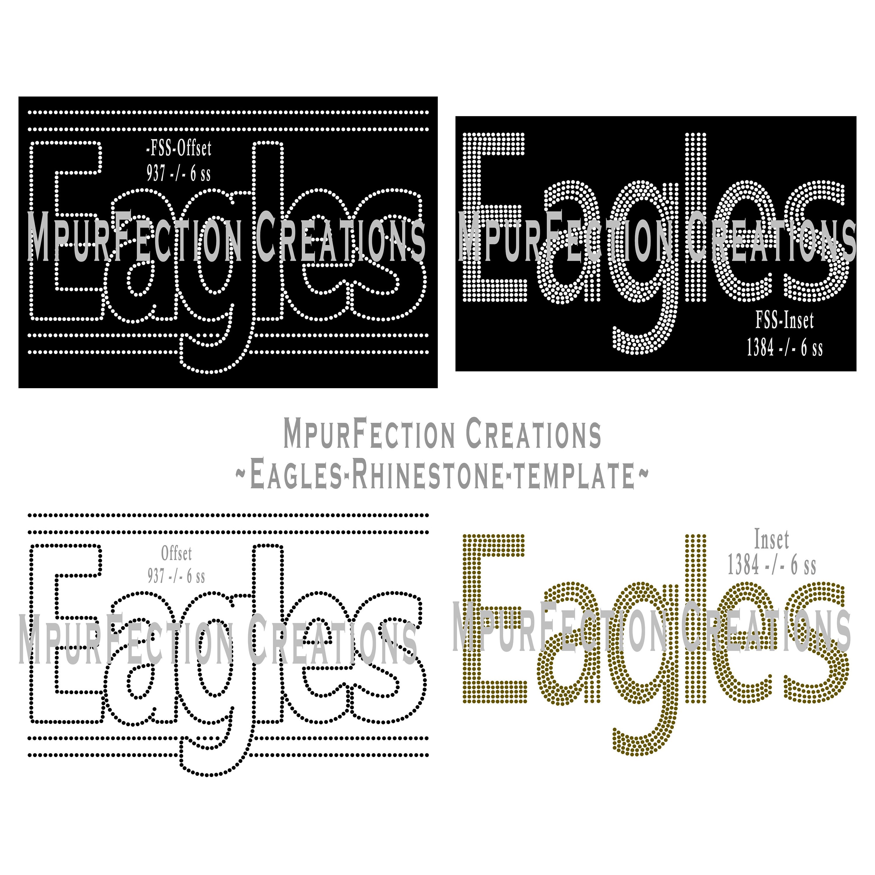 6ss rhinestone Template Eagles Svg Png Cricut Silhouette - Etsy