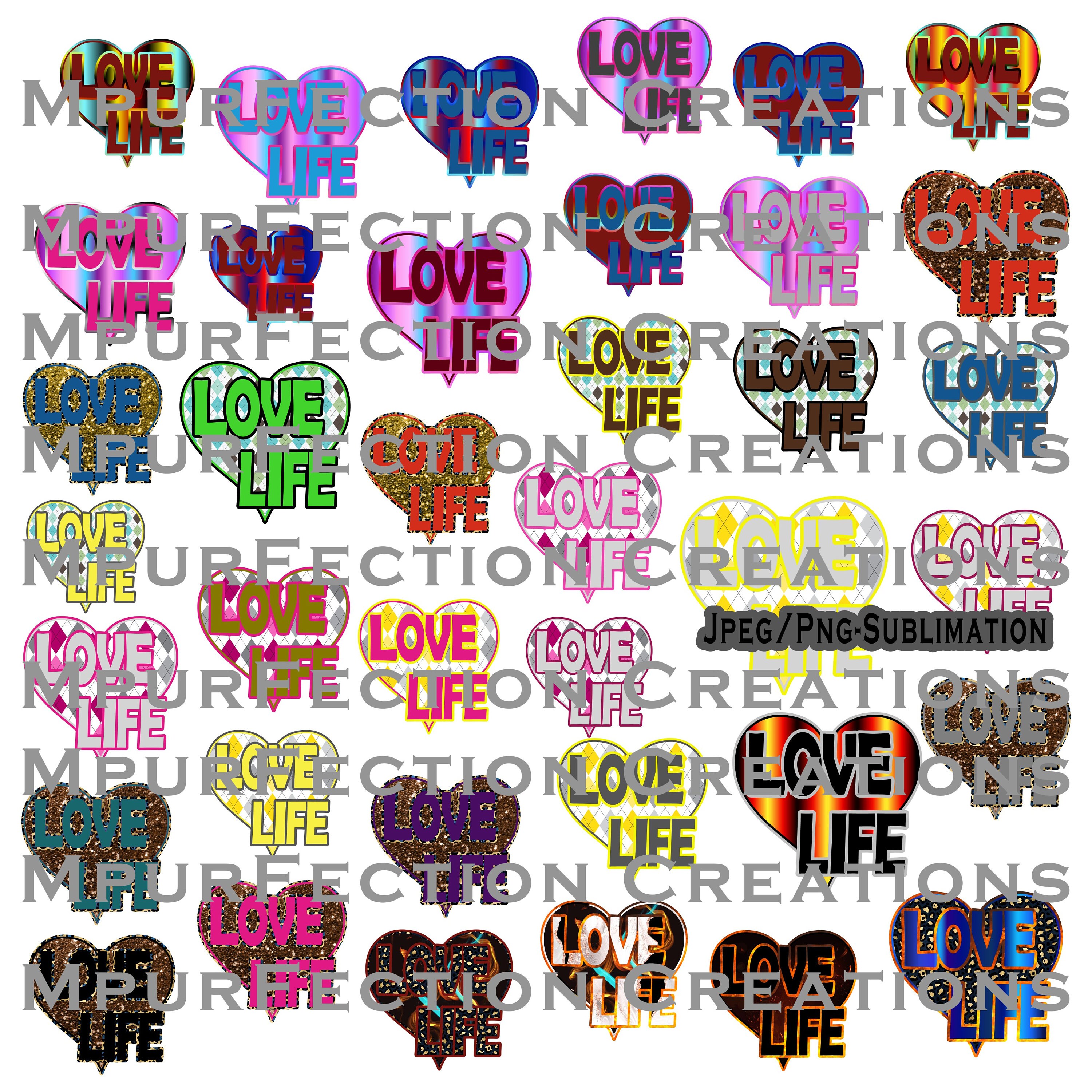10ss rhinestone Template Love-life-heart-3pc Svg Jpeg-png Cricut ...