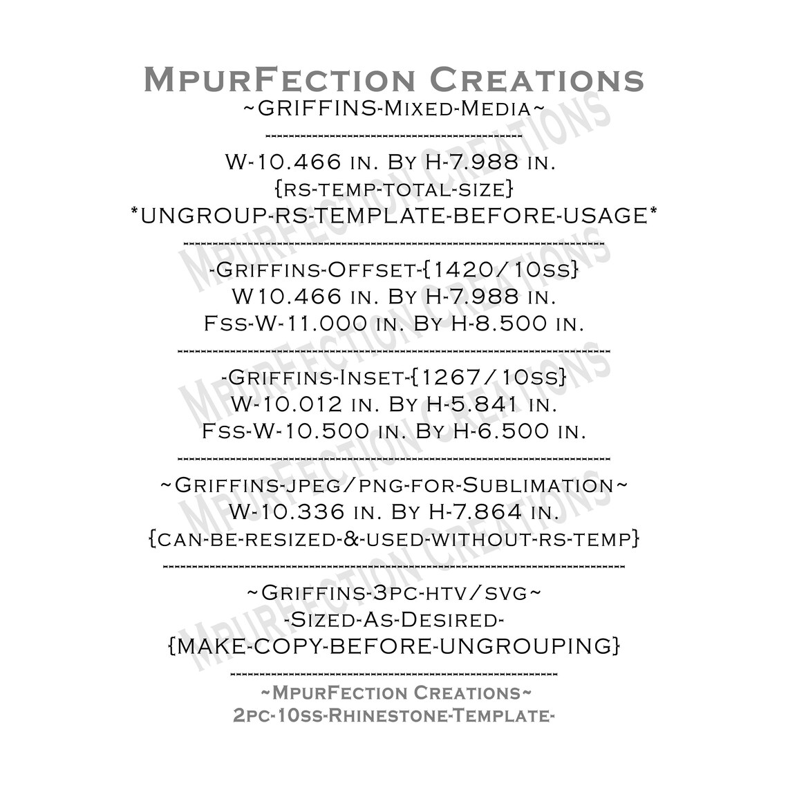 10ss GRIFFINS rhinestone Template Svg Jpeg-png Cricut Silhouette - Etsy