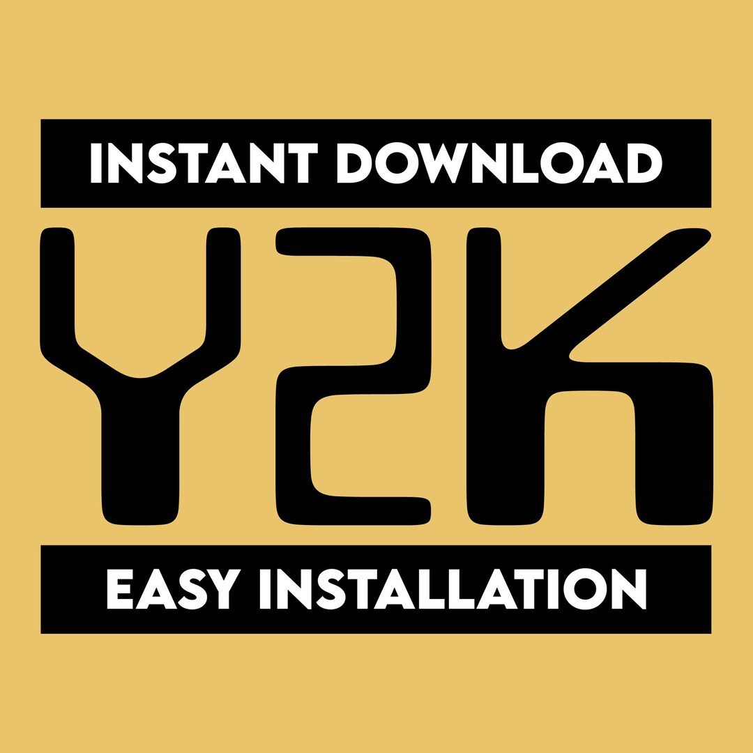 Y2K Font, Y2K Letters, Y2K Lettering, Y2K Typography, Cricut Font ...